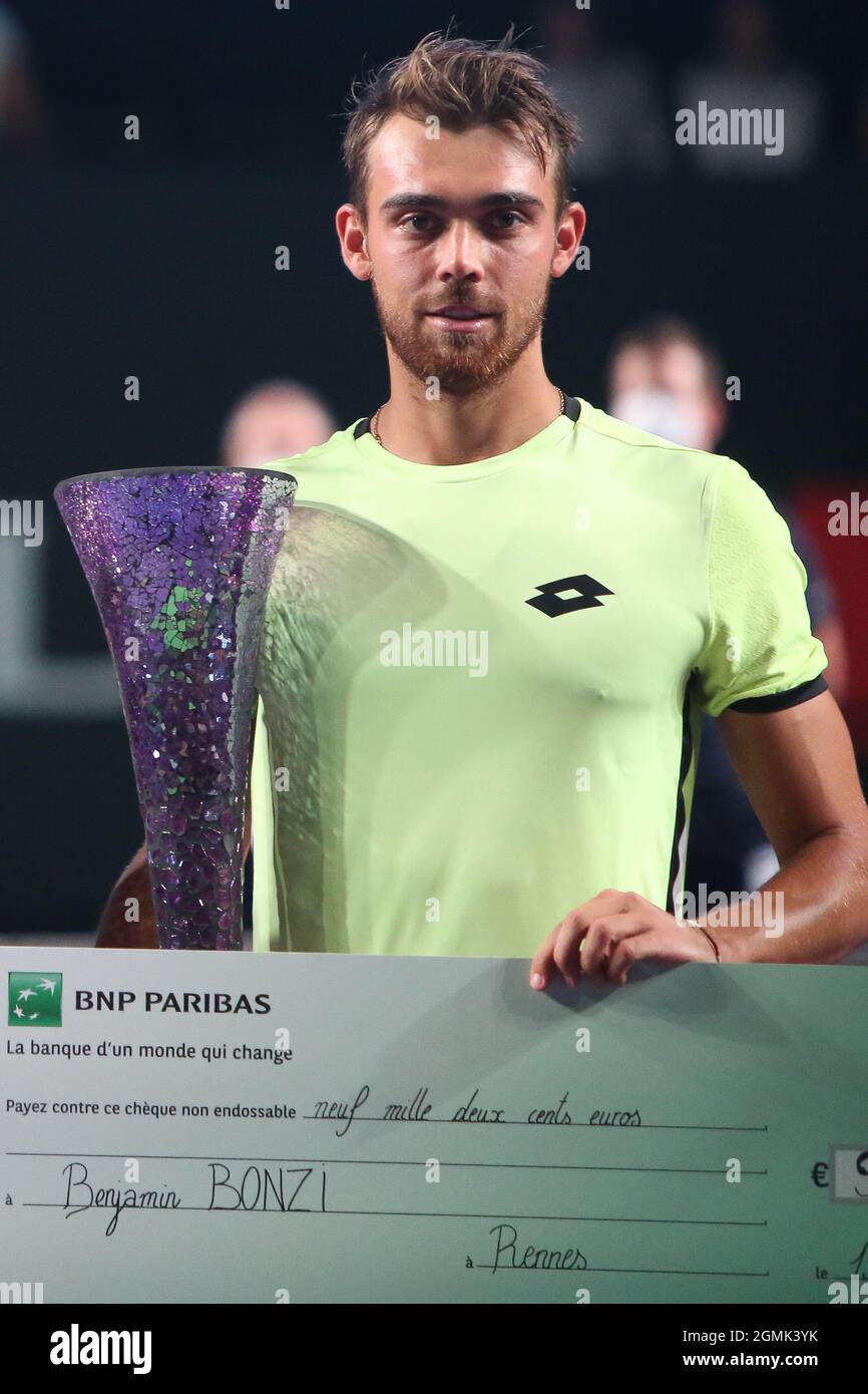 Benjamin Bonzi of France Finale during the Open de Rennes tournament on ...