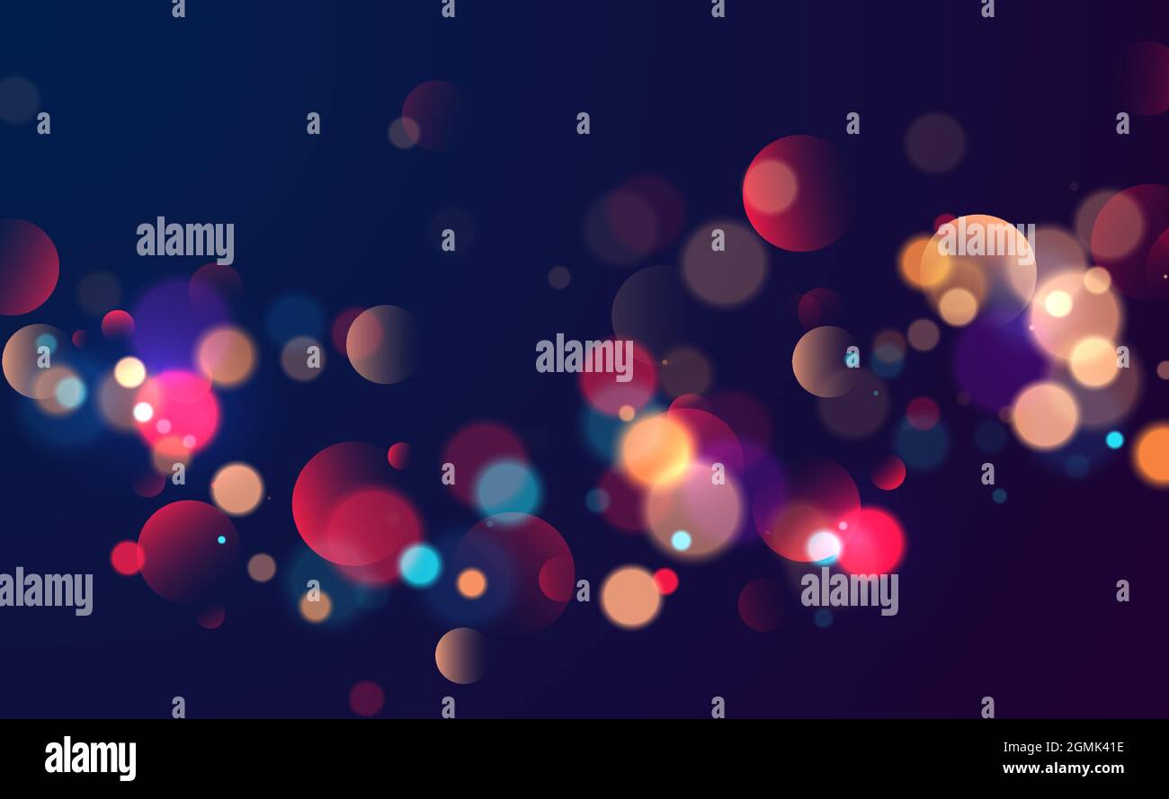 Colorful bokeh lights background. Blurred circle shapes. Vector illustration Stock Vector Image ...