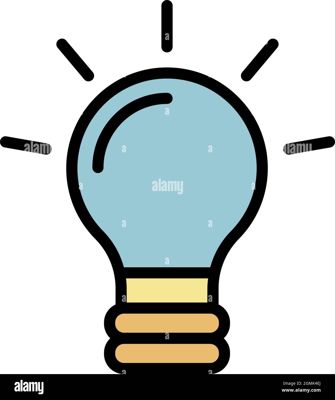 Light control icon. Outline light control vector icon color flat ...