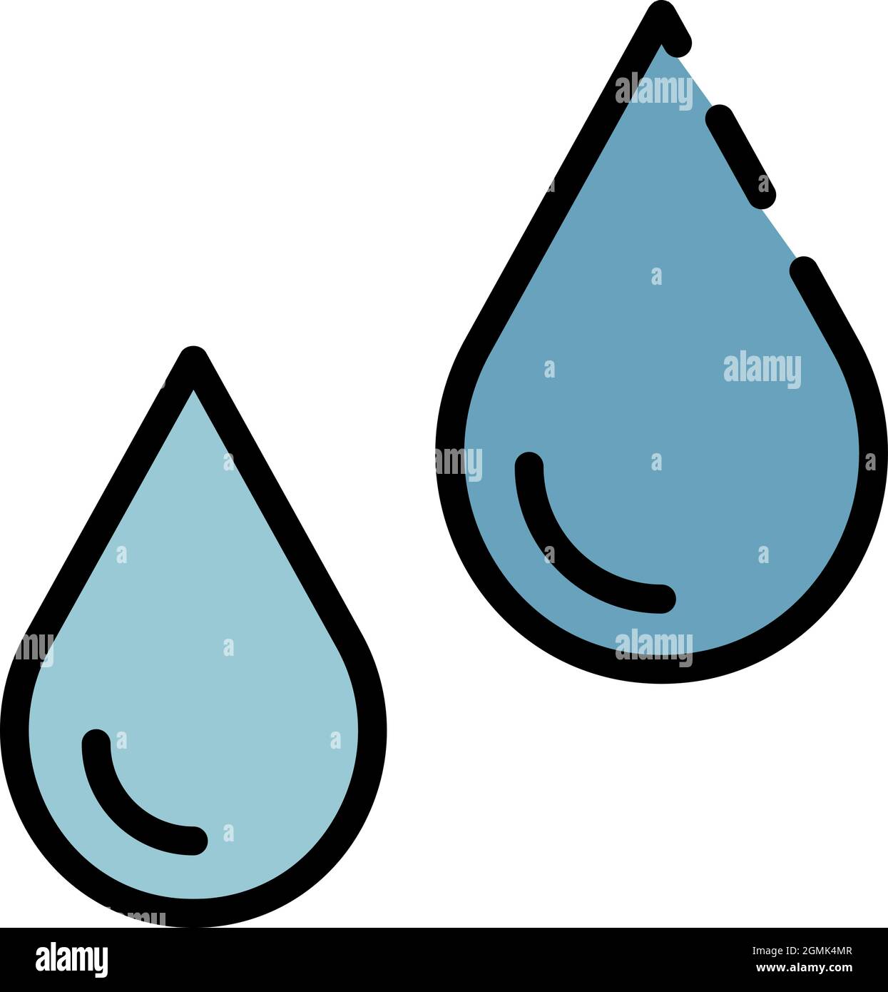 Humidity control icon. Outline humidity control vector icon color flat ...