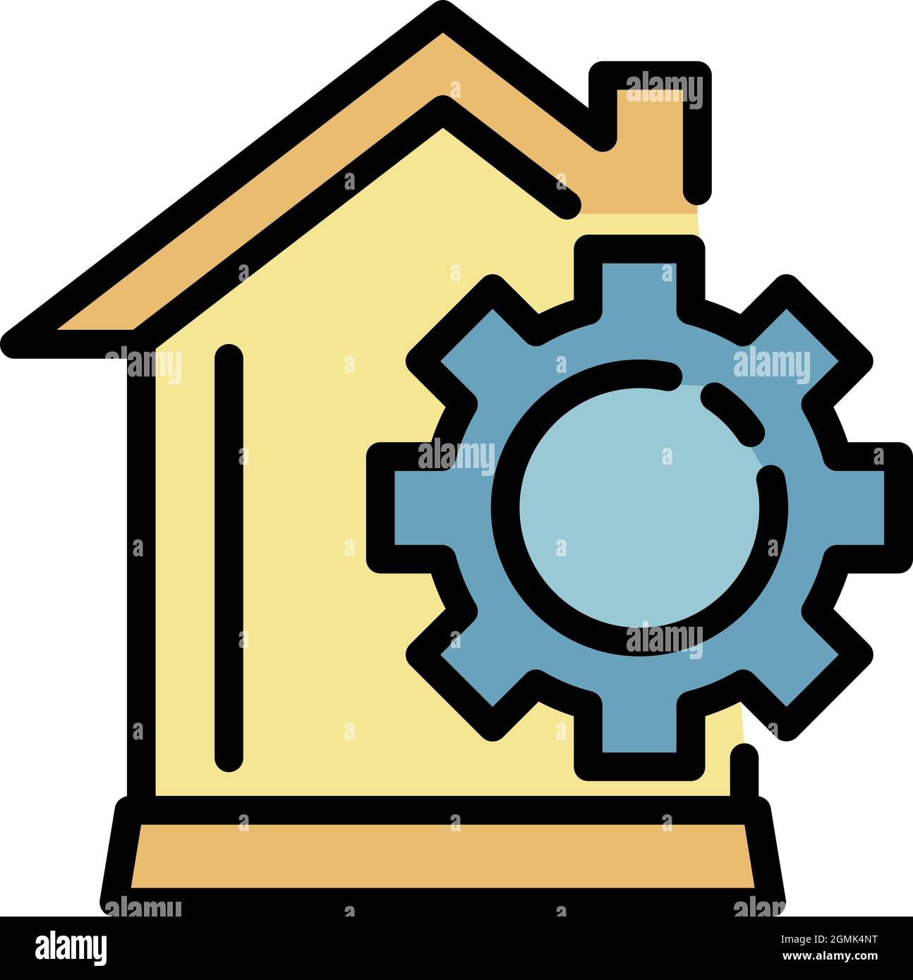 Smart home mechanism icon. Outline smart home mechanism vector icon ...