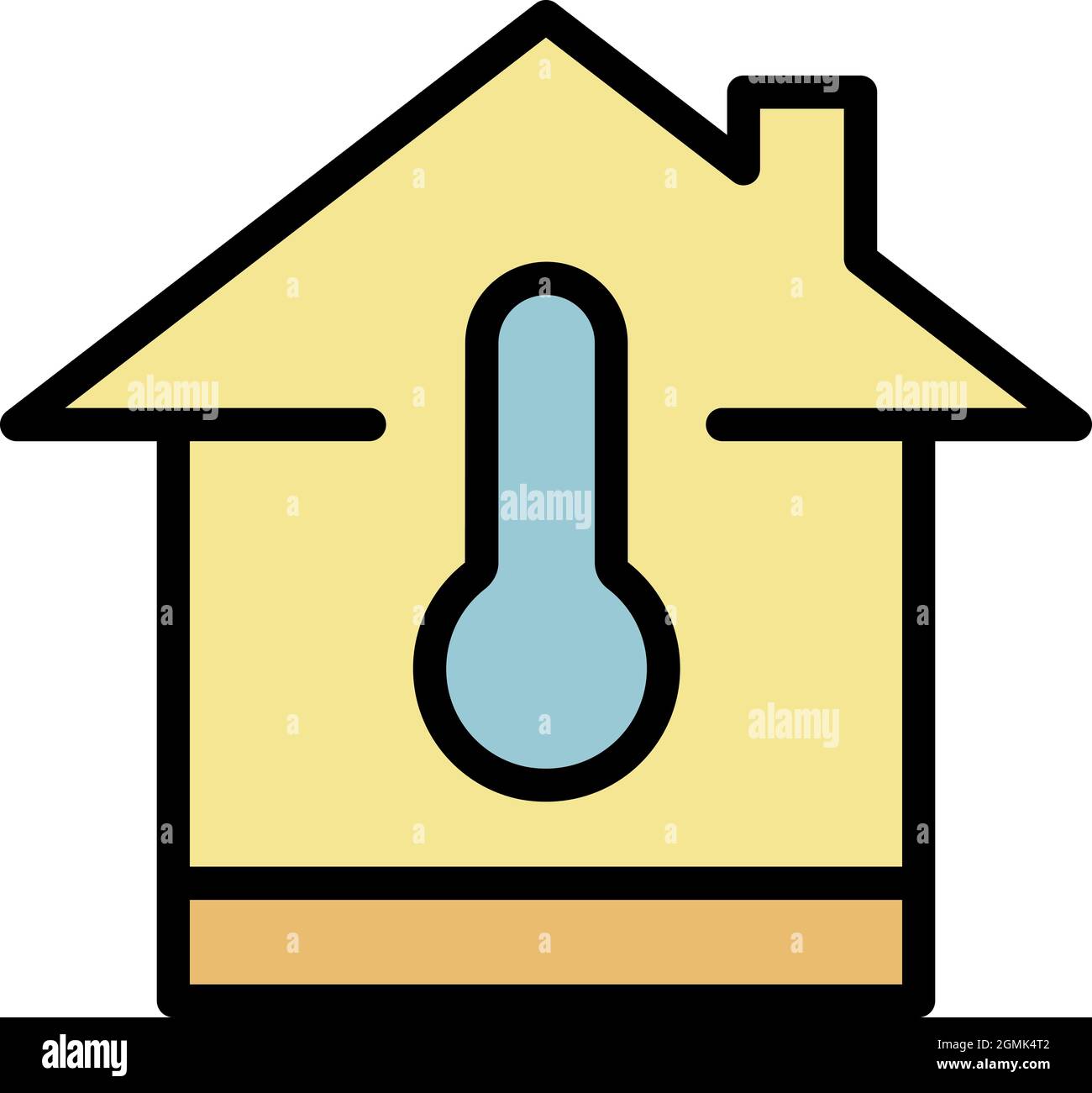Temperature adjustment icon. Outline temperature adjustment vector icon ...
