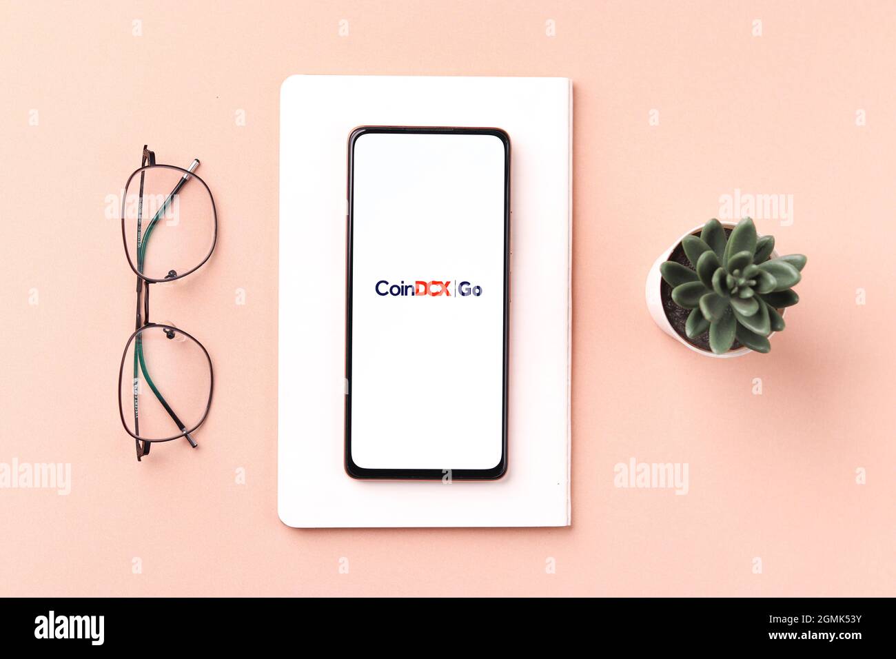 West Bangal, India - August 21, 2021 : CoinDCX logo on phone screen ...