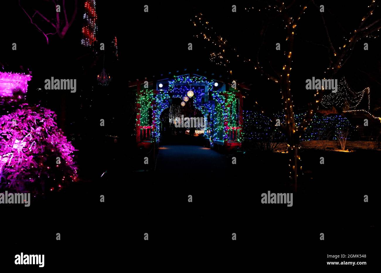 Christmas light display Stock Photo - Alamy