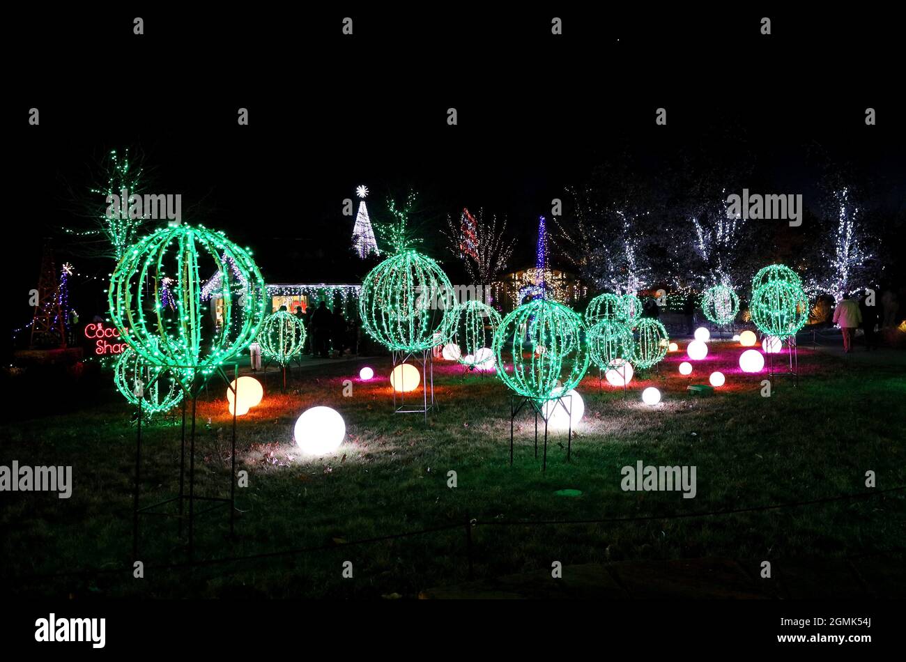 Christmas light display Stock Photo - Alamy