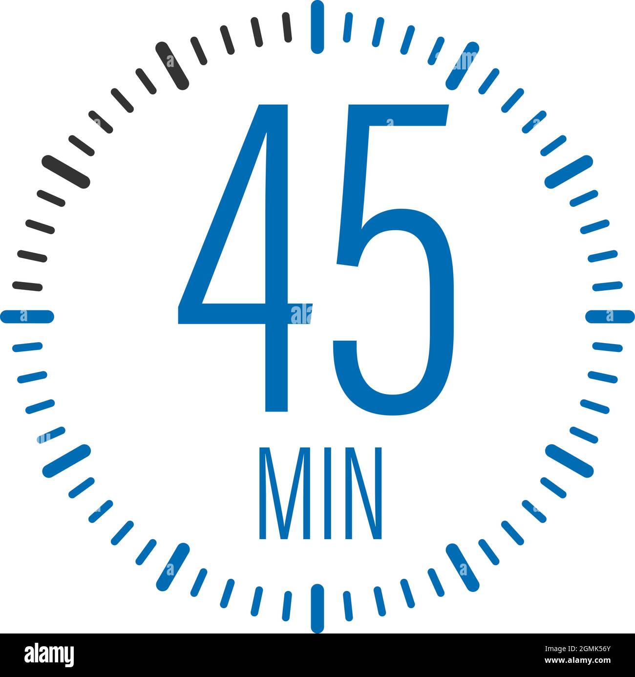 The 45 minutes, stopwatch vector icon. Stopwatch icon in flat style ... The 45 minutes, stopwatch vector icon. Stopwatch icon in flat style ...