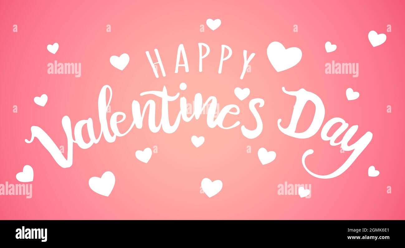 Vector emblem for Valentine's day. Logo for Valentine's day with hand ...