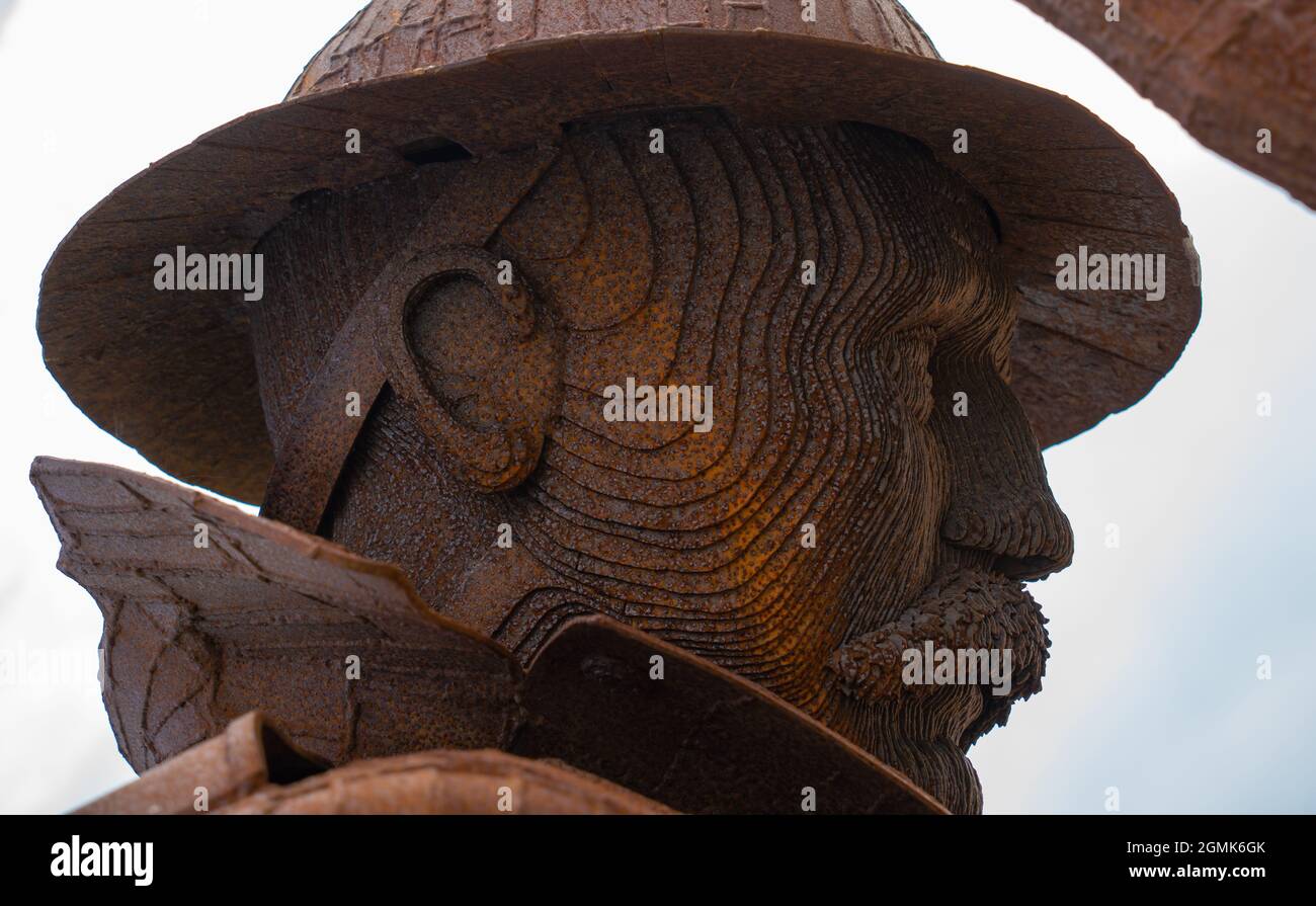 Tommy World War One, Soldier, Sculpture, Seaham, Odysseus giant ...