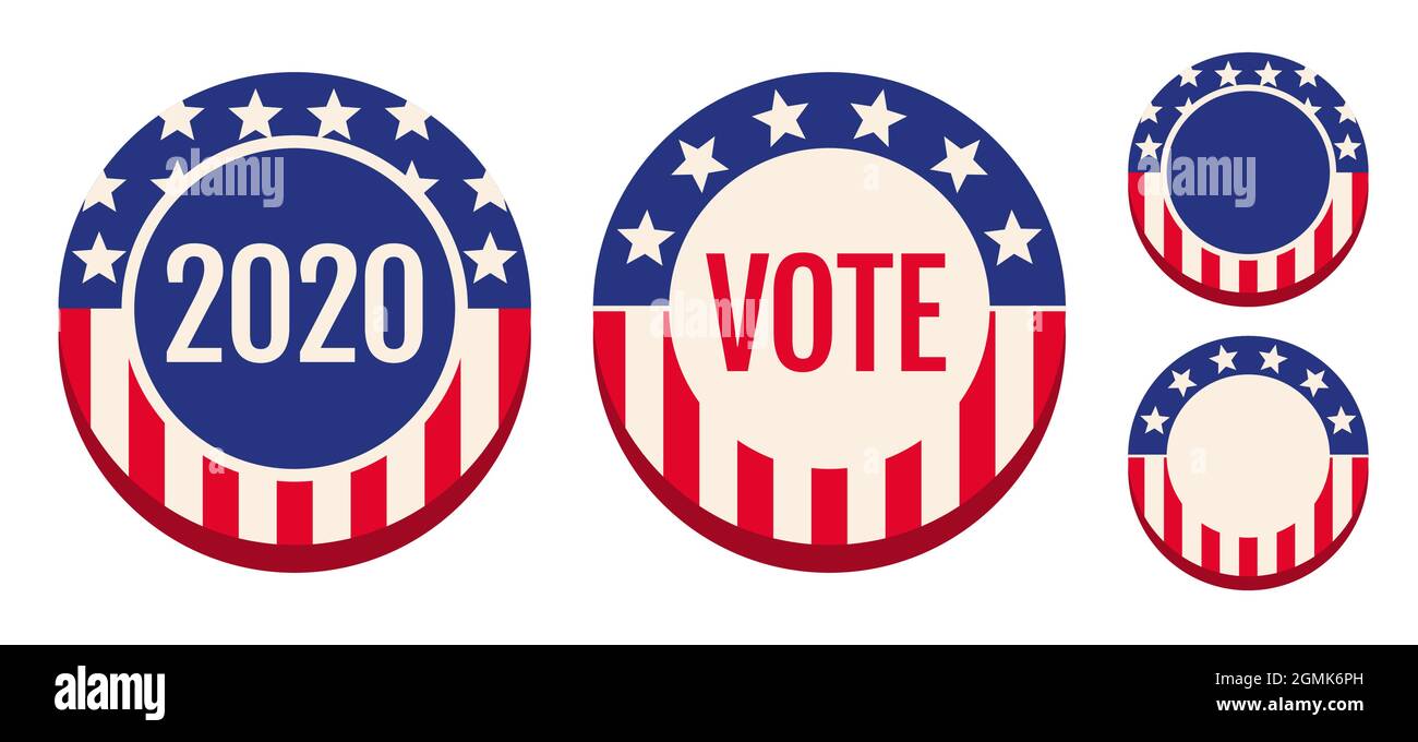 Vector vintage banners for 2020 presidential election in USA. Election ...