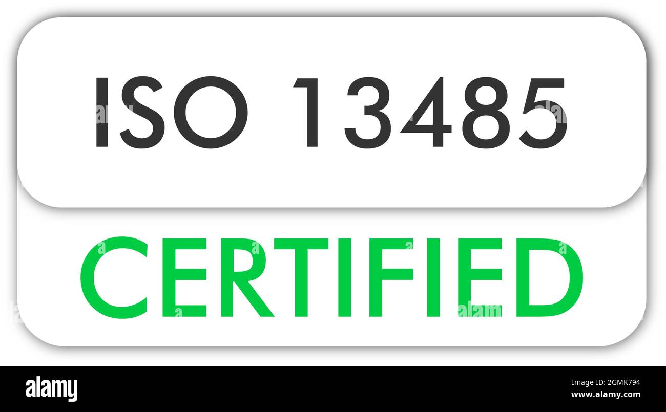 ISO 13485 Certified badge, icon. Certification stamp. Flat design ... ISO 13485 Certified badge, icon. Certification stamp. Flat design ...