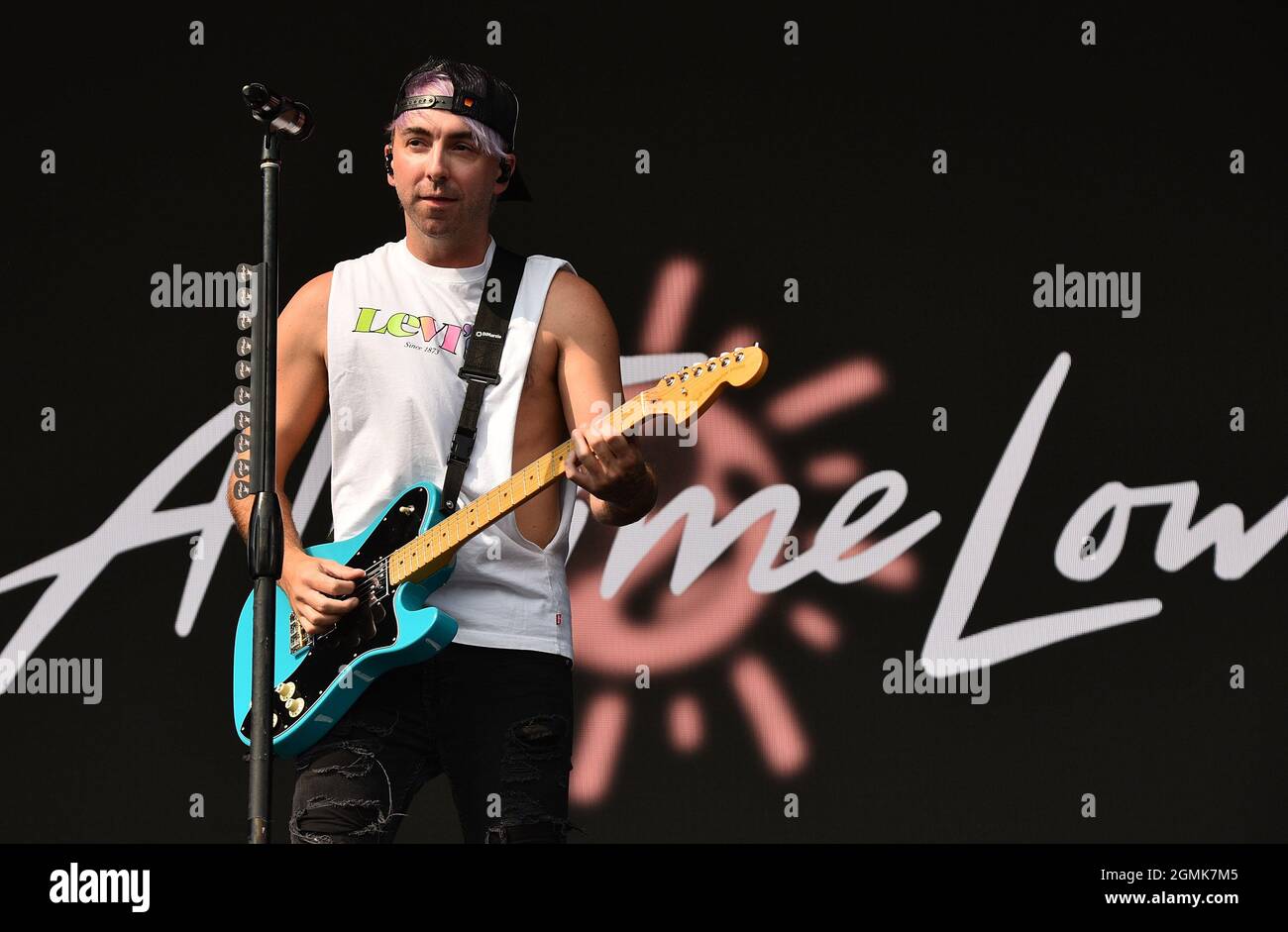All Time Low - Alex Gaskarth performs on the Daytime Stage at the 2021 ...
