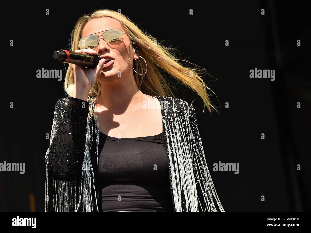 Gabby Barrett performs on the Daytime Stage at the 2021 iHeartRadio ...