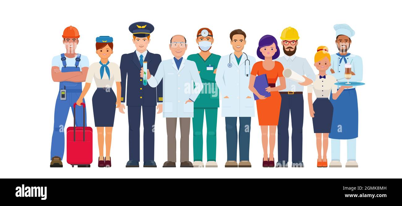 Professional group engineer people Cut Out Stock Images & Pictures - Alamy