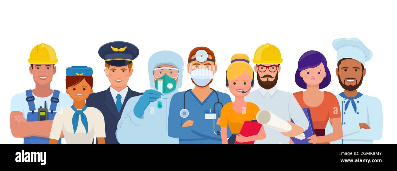 Men and women of different professions Stock Vector Image & Art - Alamy