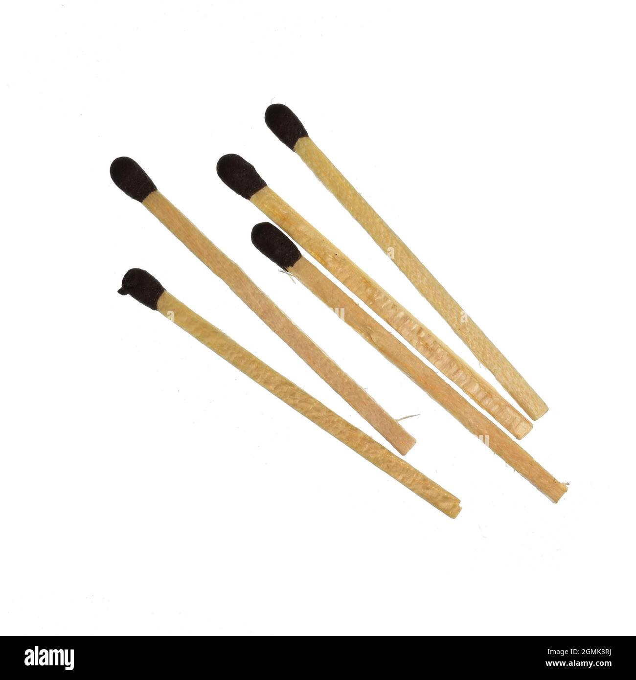 Top View of Match Sticks Isolated on White Background with Clipping ...