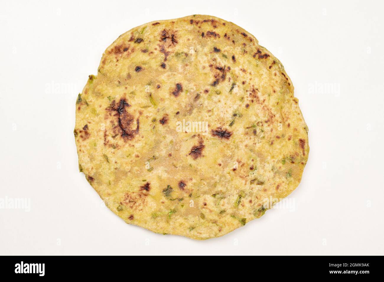 Top View of Thepla Isolated on White Background with Clipping Path ...