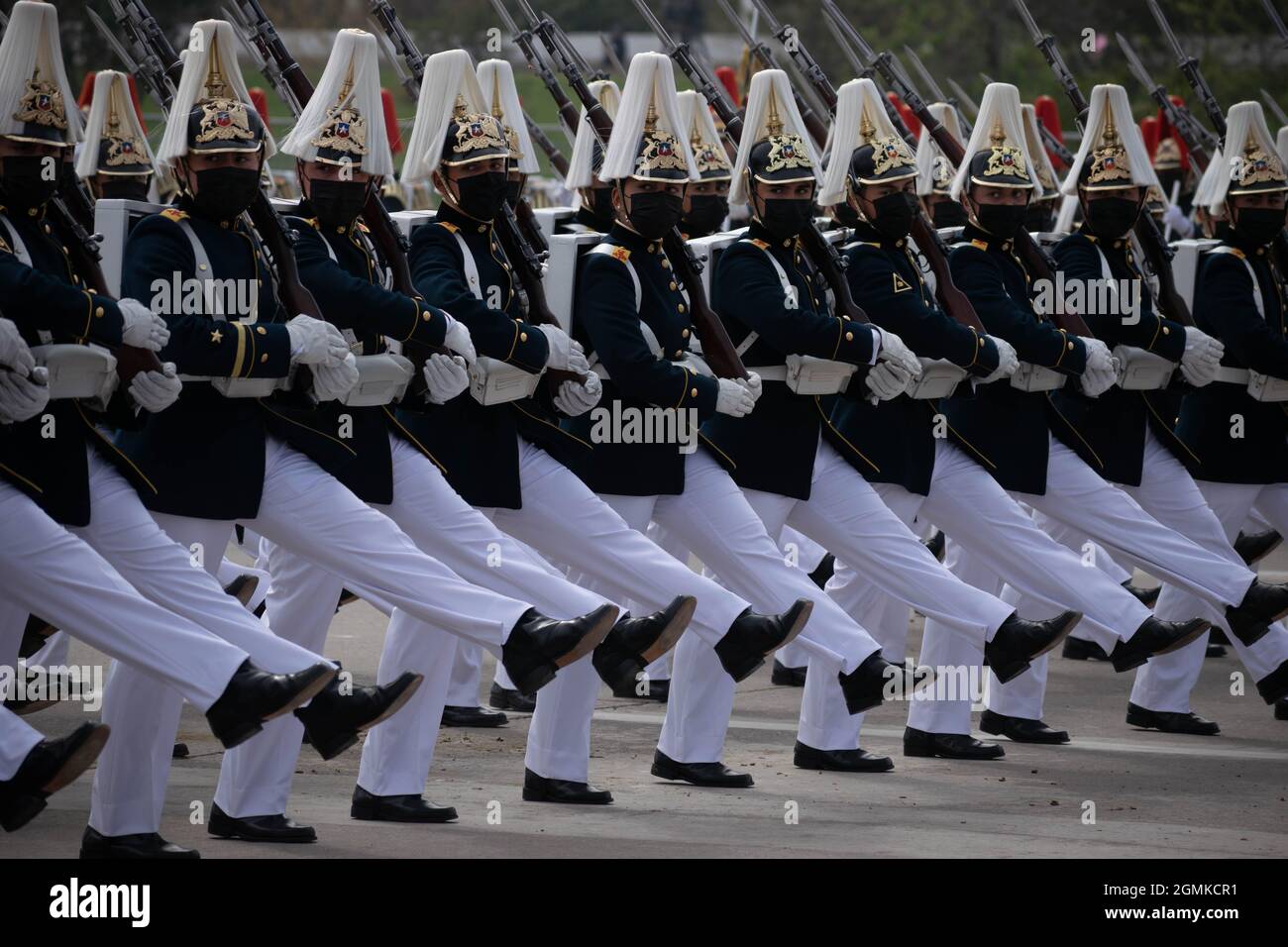 Santiago, Metropolitana, Chile. 19th Sep, 2021. Members of the Army ...