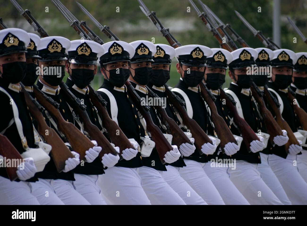 Santiago, Metropolitana, Chile. 19th Sep, 2021. Members of the Navy ...