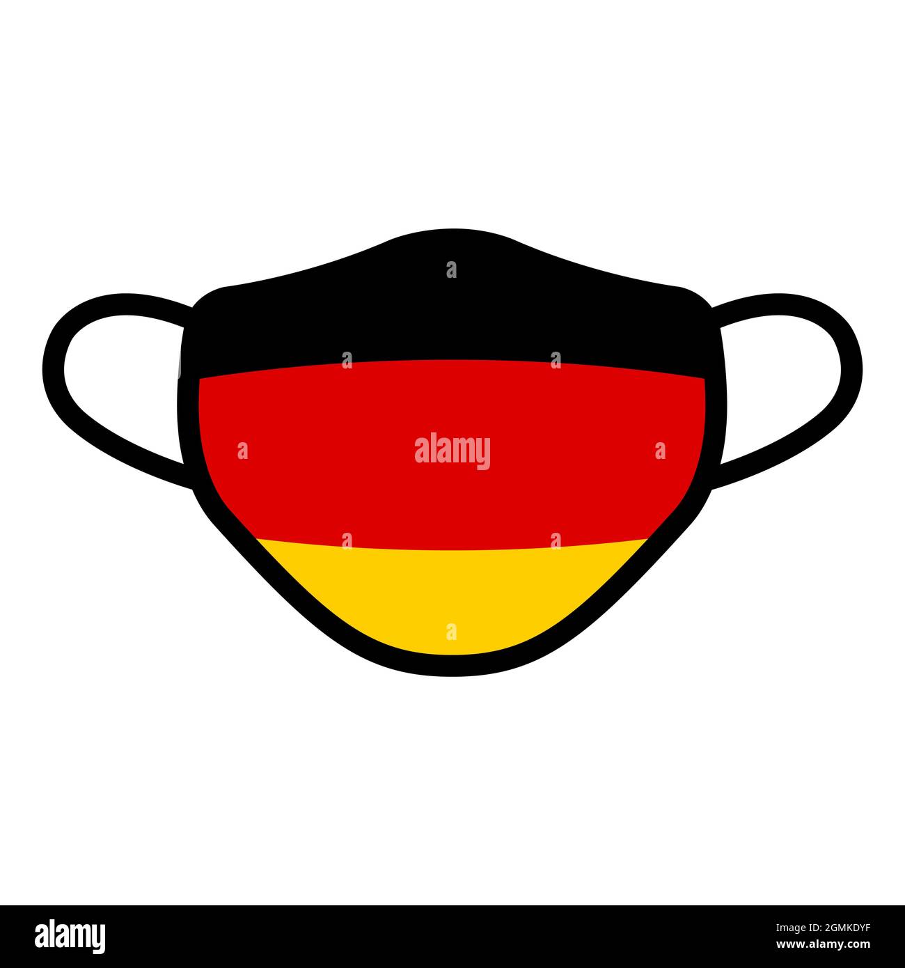 Germany flag medical face mask icon vector stock illustration Stock ...