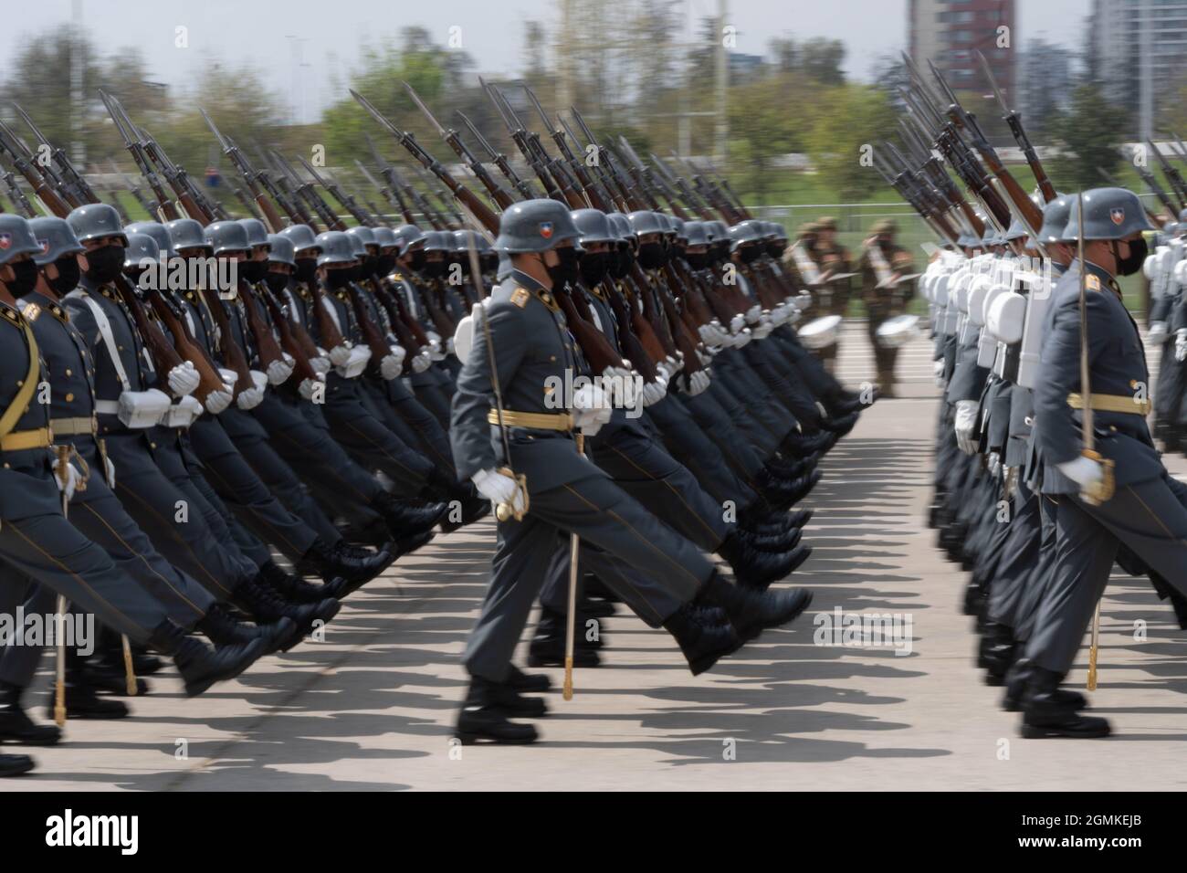 Santiago, Metropolitana, Chile. 19th Sep, 2021. Members of the Army ...