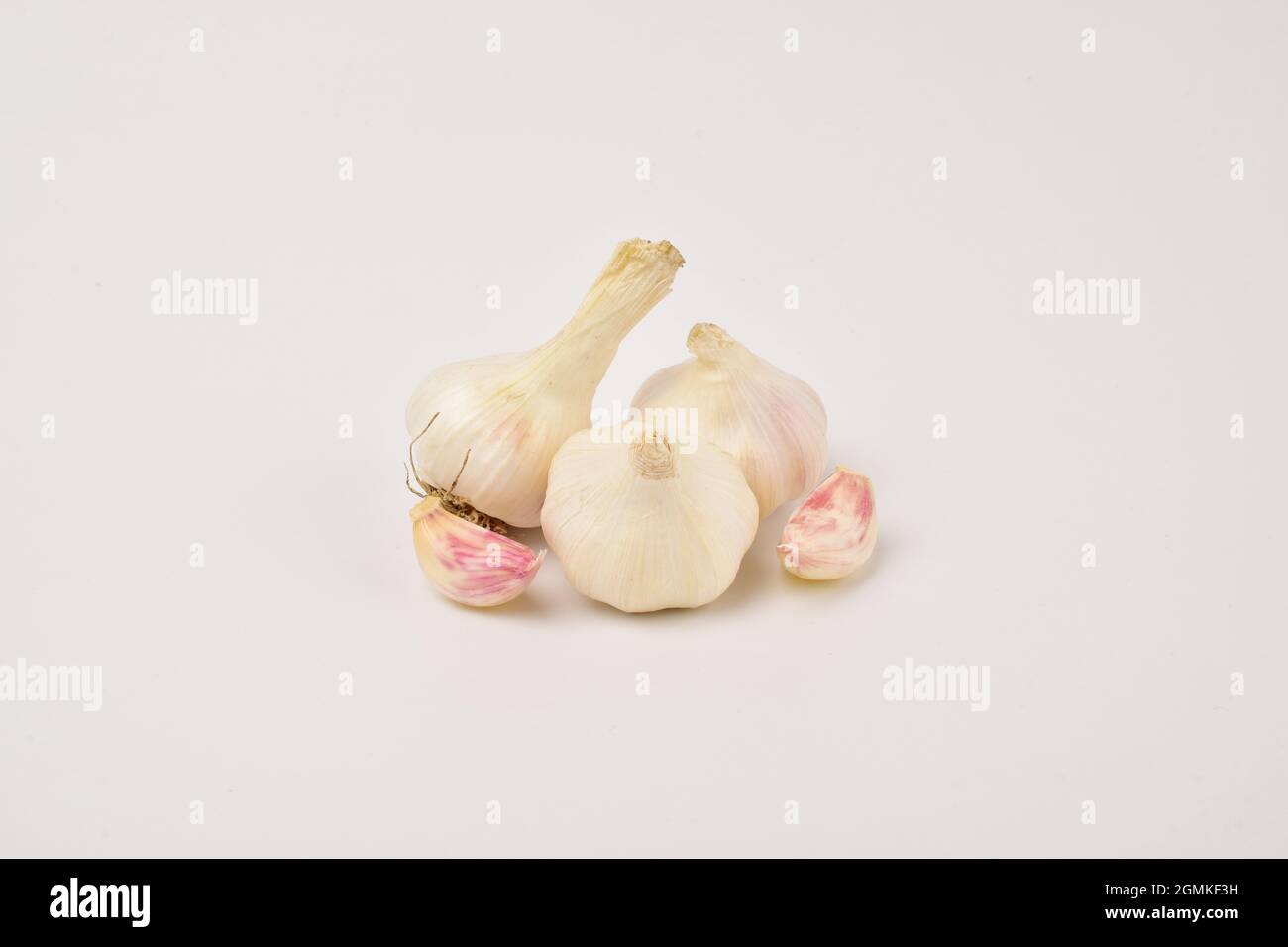 Garlic Bulb on White Background Stock Photo - Alamy