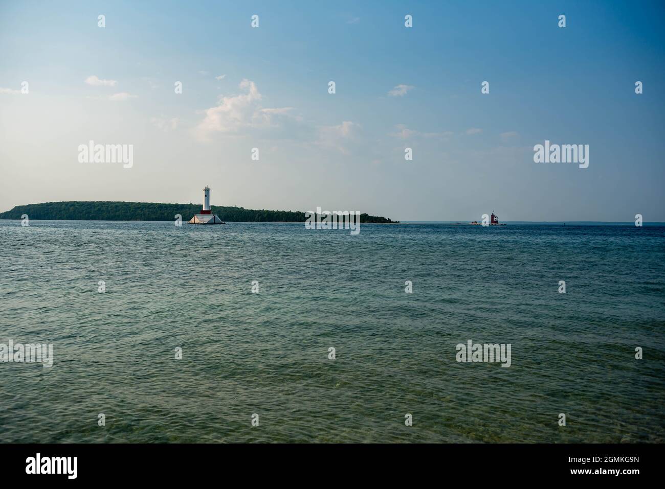 Island view michigan lighthouse hi-res stock photography and images - Alamy