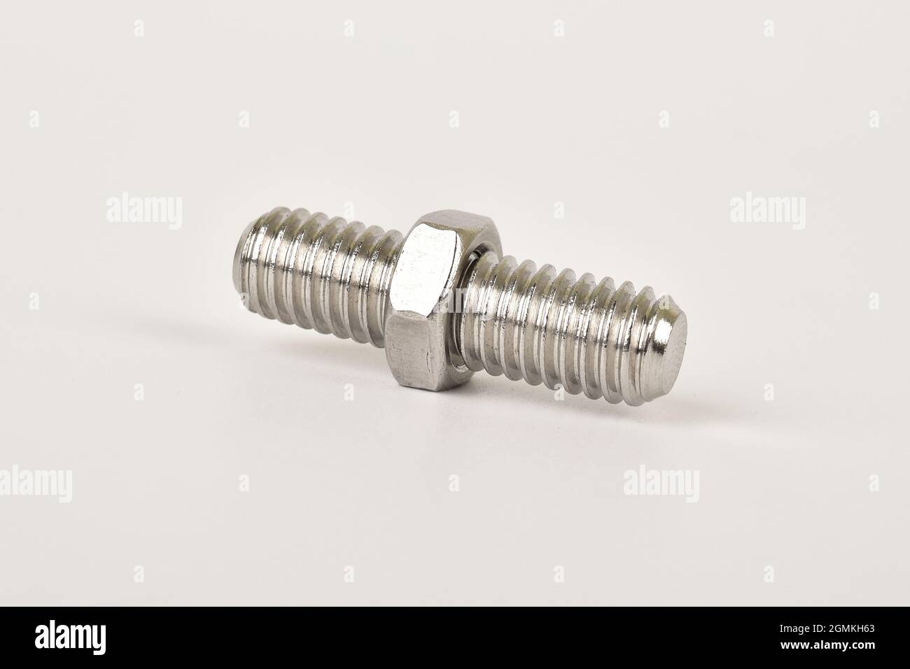 double side bolt isolated on white background Stock Photo - Alamy