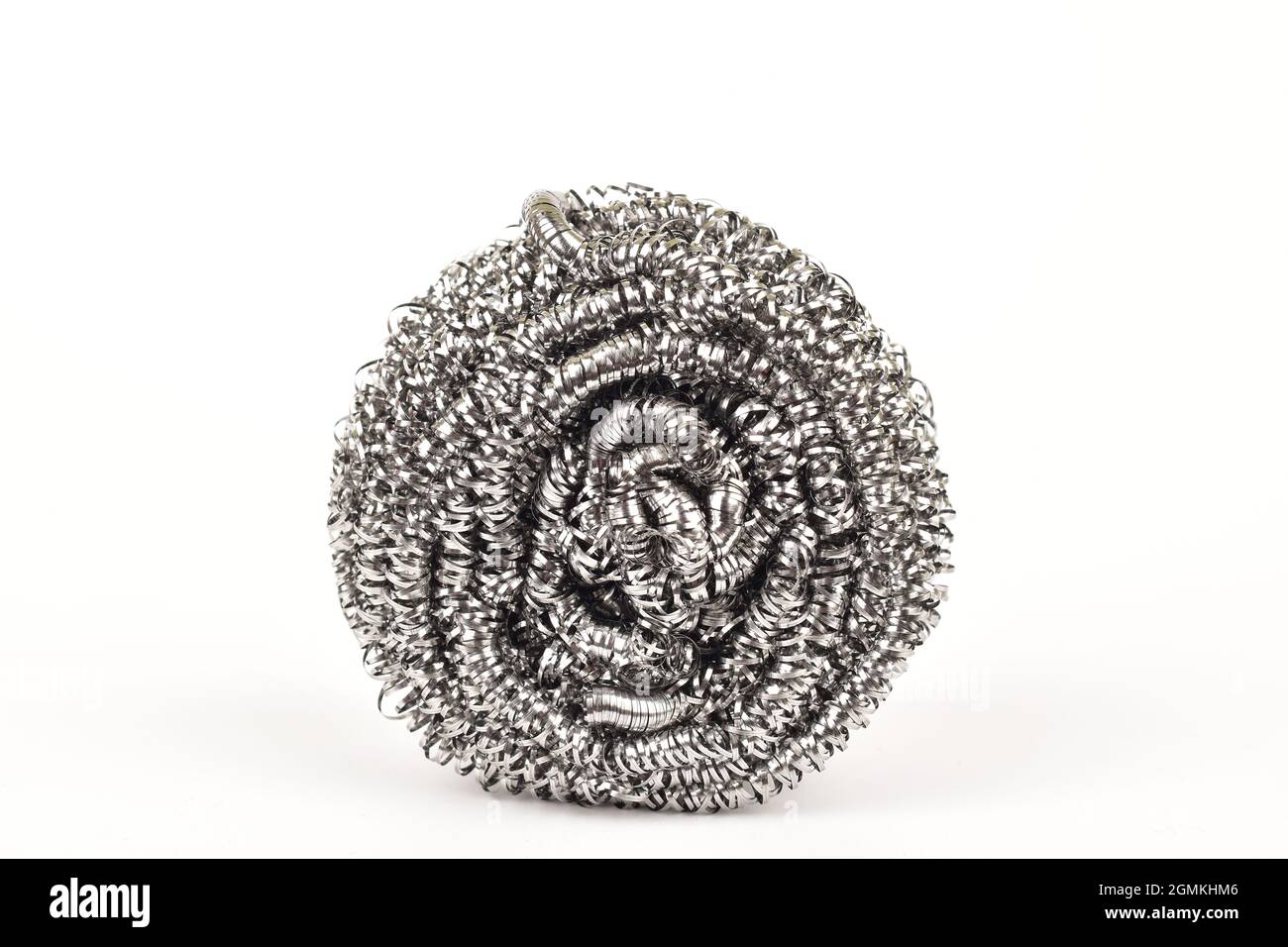 Steel scrubber isolated on white background with Clipping Path Stock ...