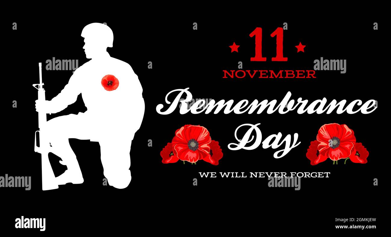 Remembrance poppy soldier silhouette hi-res stock photography and ...