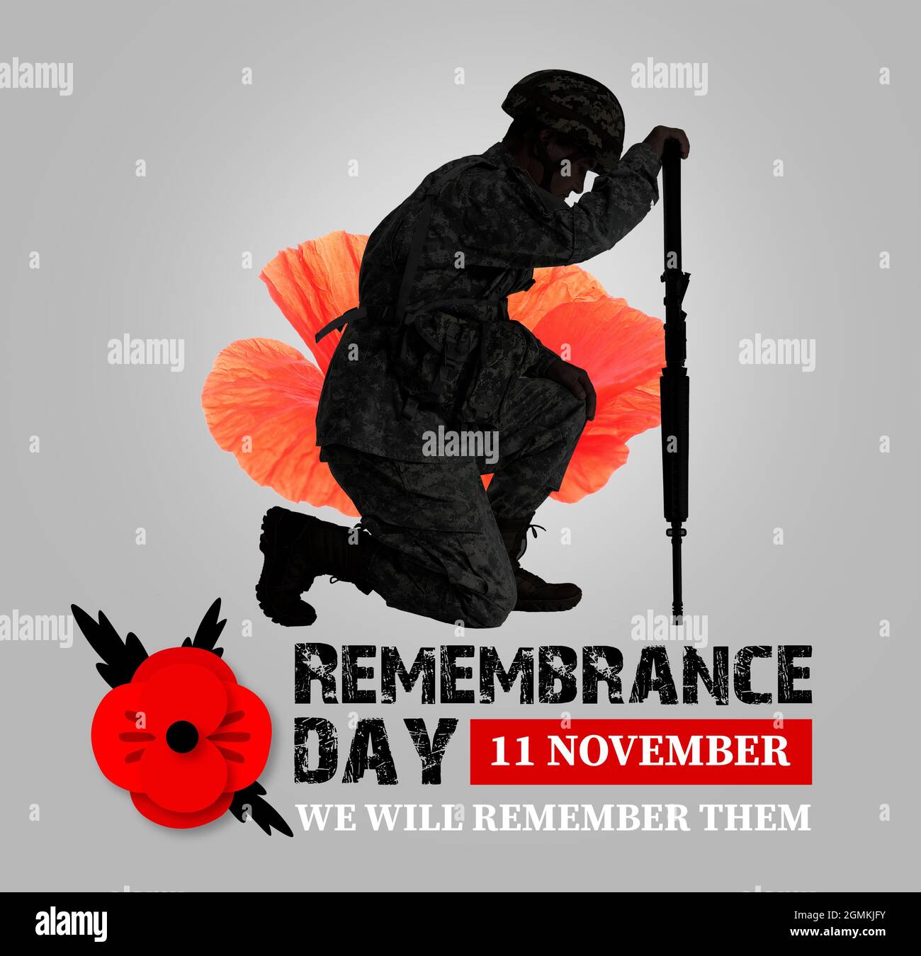 Remembrance Day Soldiers Silhouette