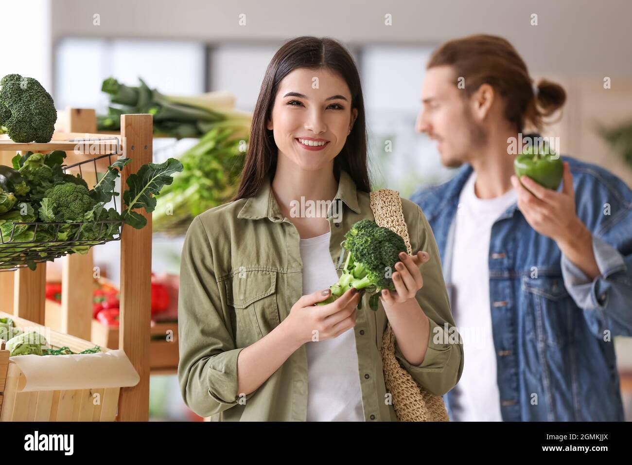 Woman choosing fresh cabbage in hi-res stock photography and images - Alamy