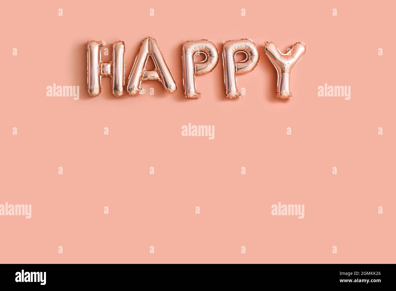 Happy birthday text balloons letters hi-res stock photography and ...