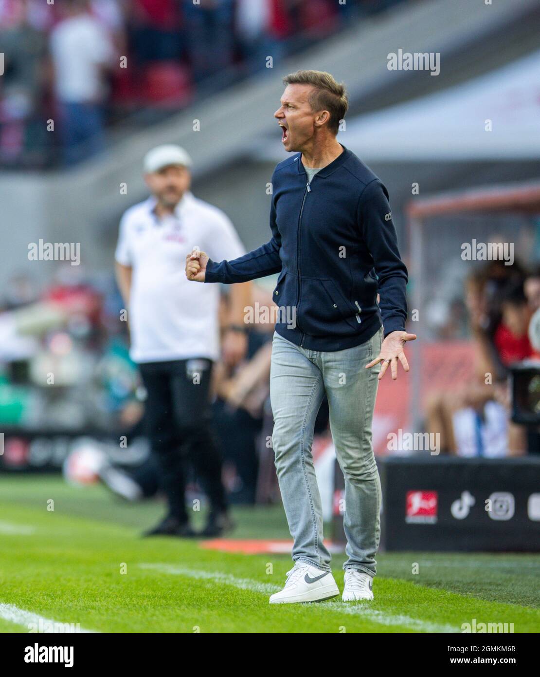 Trainer Jesse Marsch (RBL) 1. FC Köln - RB Leipzig 18.09.2021, Fussball ...