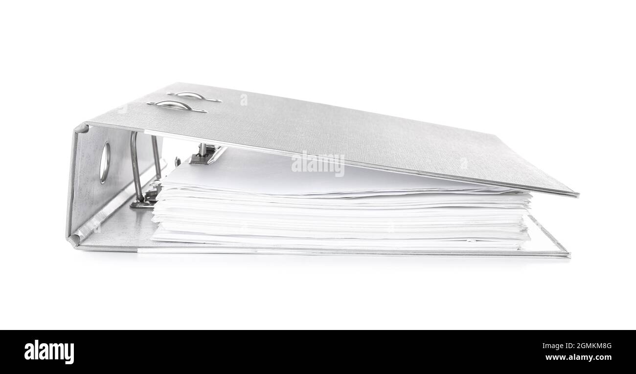 Office folder on white background Stock Photo - Alamy