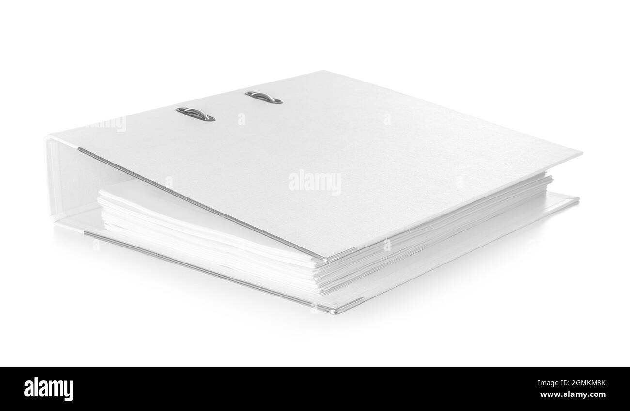 Office folder on white background Stock Photo - Alamy