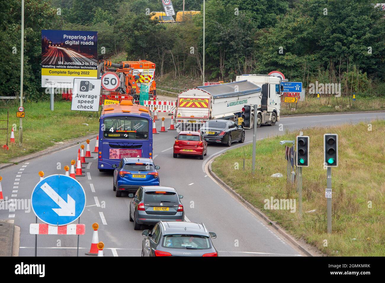 Slough, UK. 19th September, 2021. The M4 is closed again this weekend ...