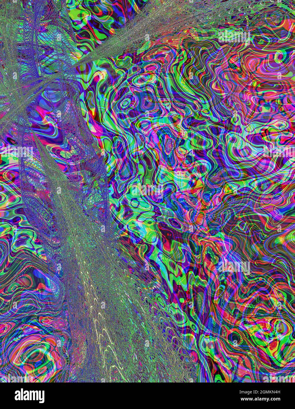 Abstract digital waves. Modern art. 3D rendering Stock Photo - Alamy