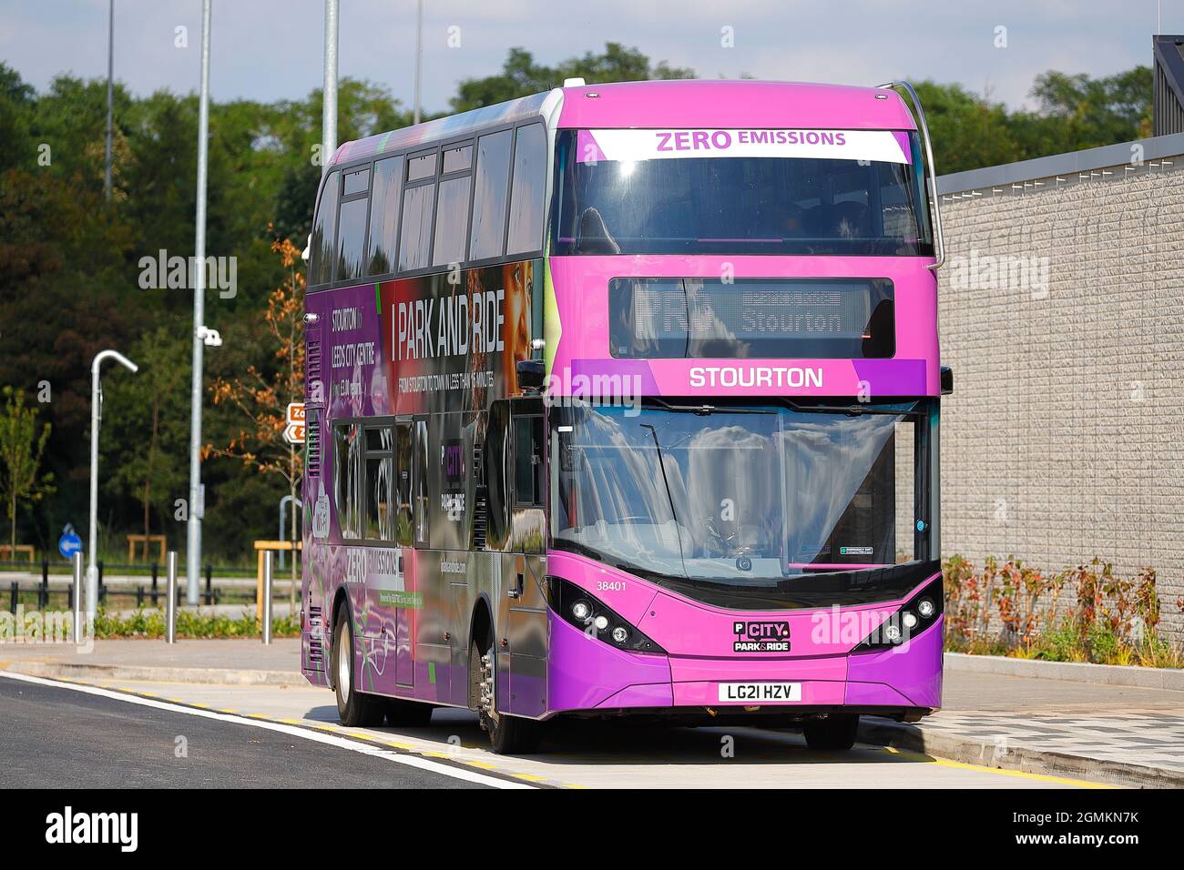 Electric buses at the newly opened Park and Ride at Stourton in Leeds ...