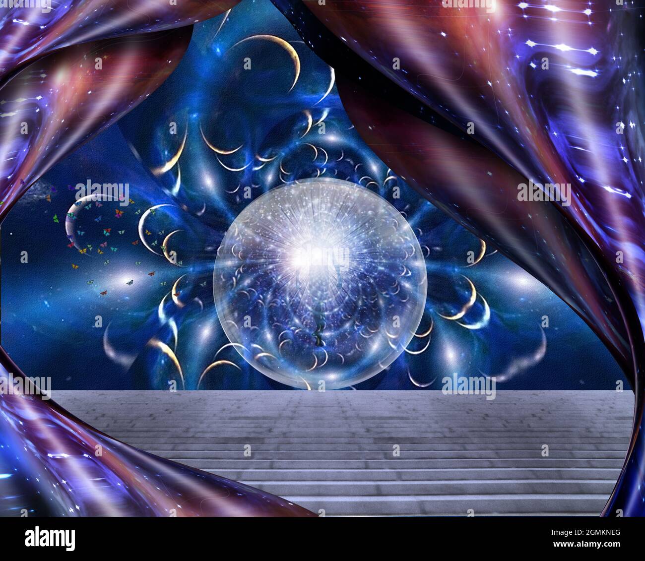 Soul emerging in space. 3D rendering Stock Photo - Alamy
