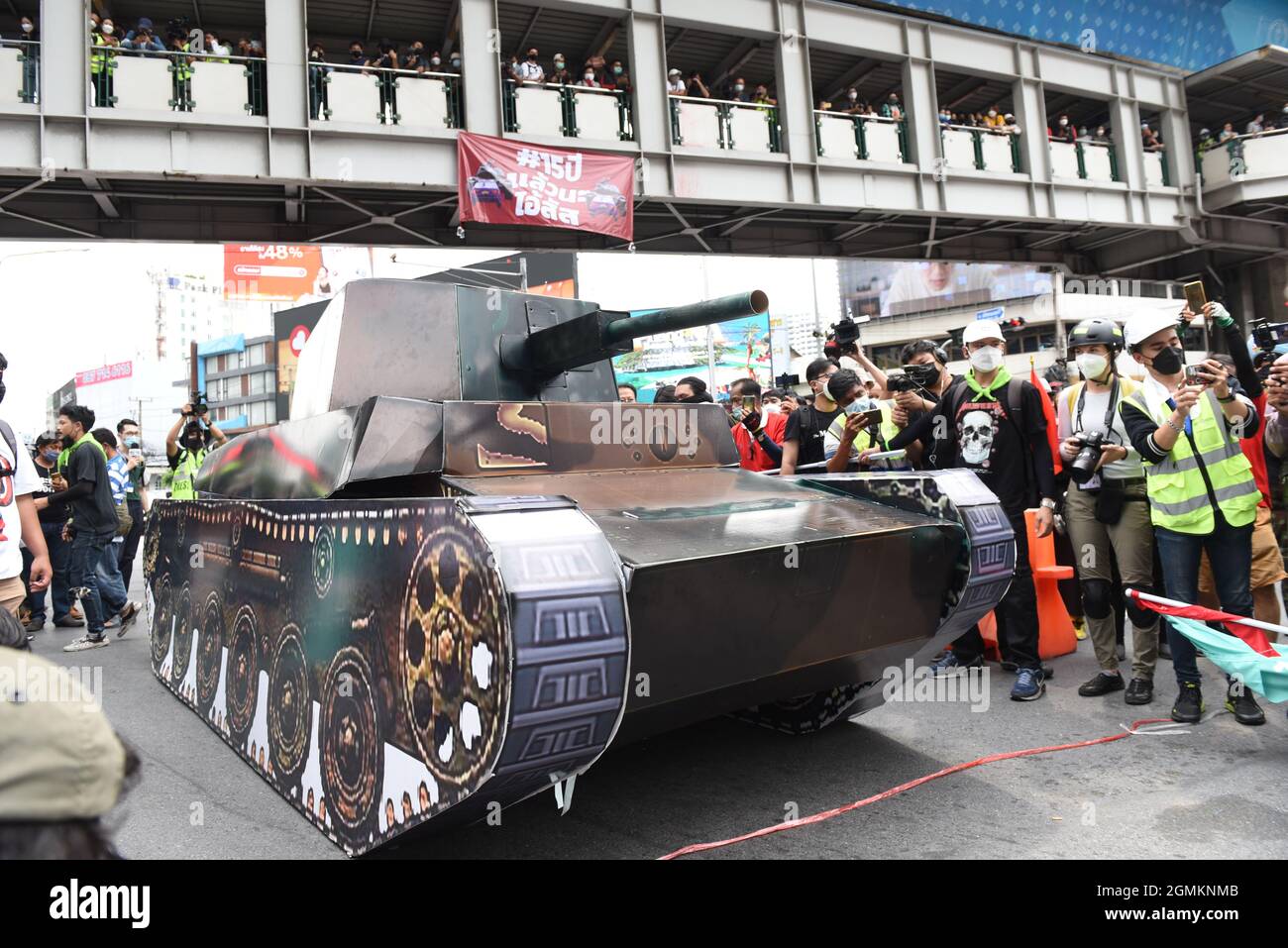 Bangkok, Thailand. 19th Sep, 2021. Anti-government protesters organize ...