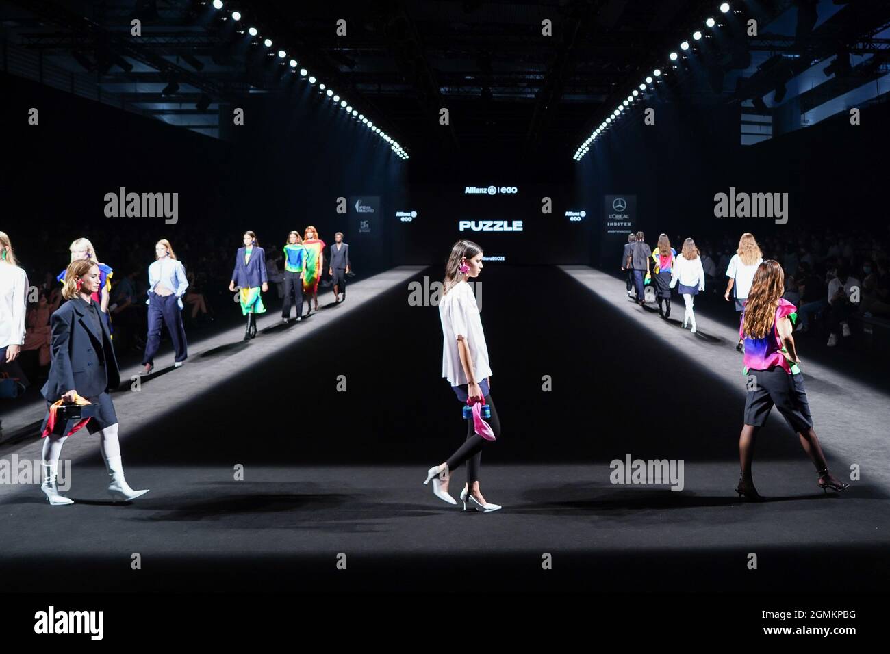 Madrid, Spain. 19th Sep, 2021. Models walk the runway at the Puzzle ...