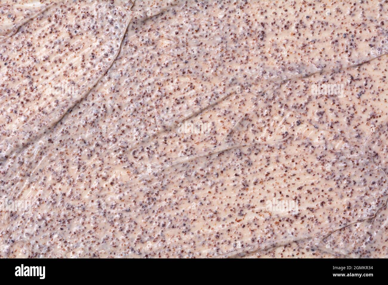 Clay face scrub texture. Microparticles in cosmetics. Sample of ...