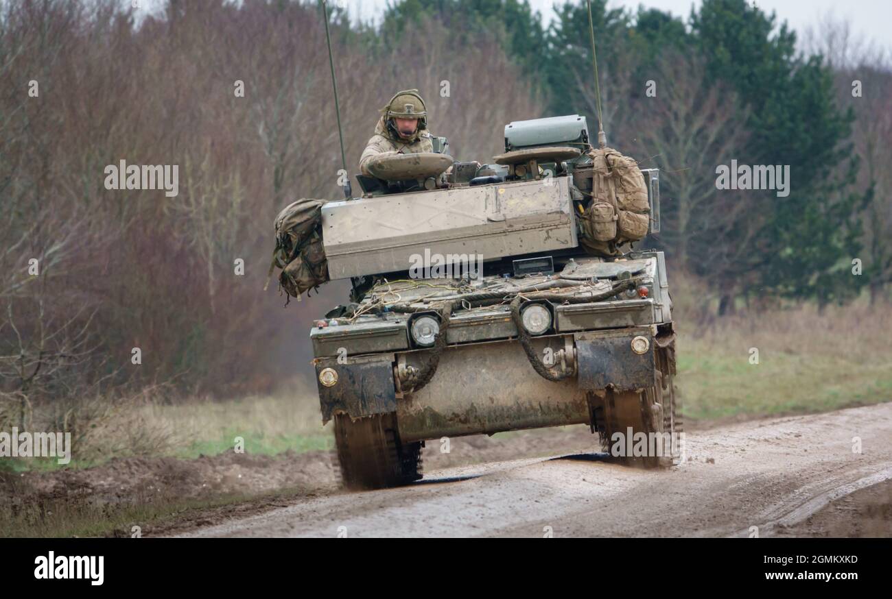 british army FV107 Scimitar armoured tracked military reconnaissance ...
