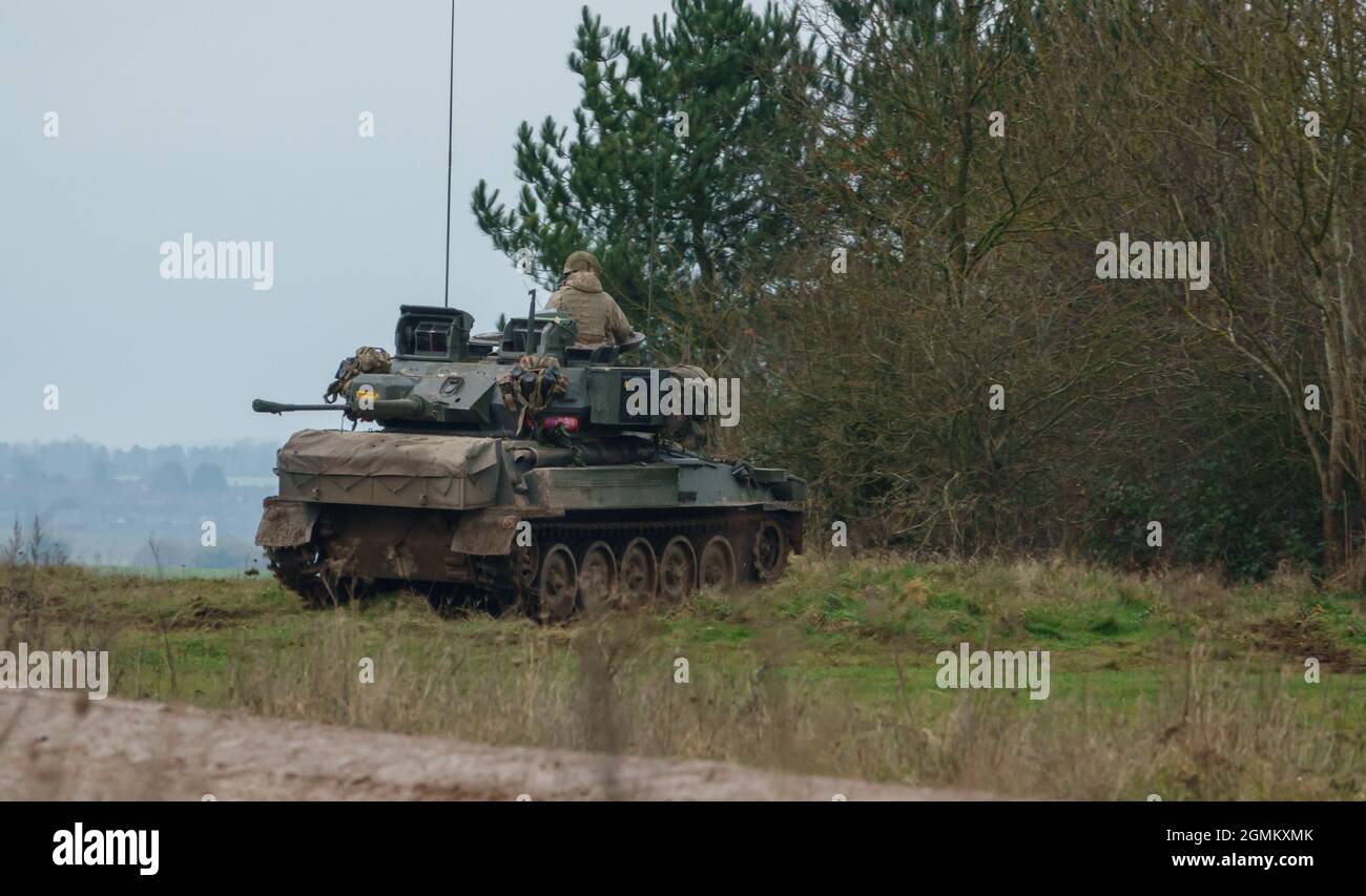 british army FV107 Scimitar armoured tracked military reconnaissance ...