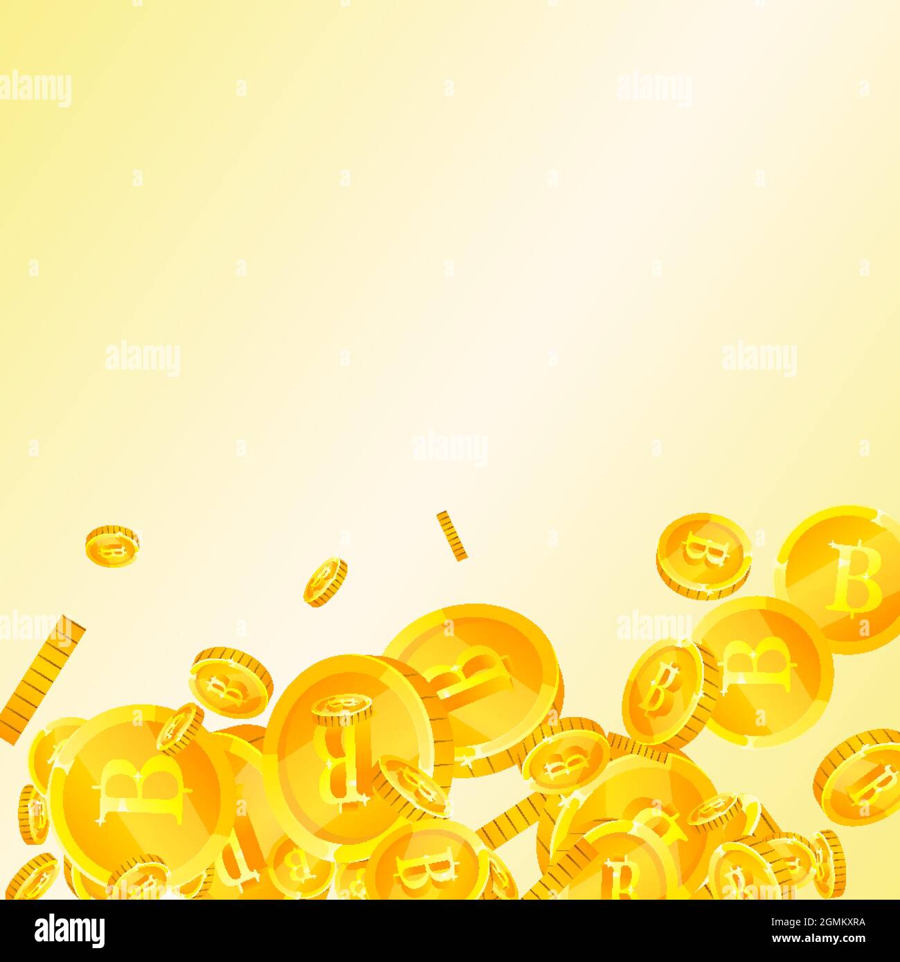 Thai baht coins falling. Exquisite scattered THB coins. Thailand money ...