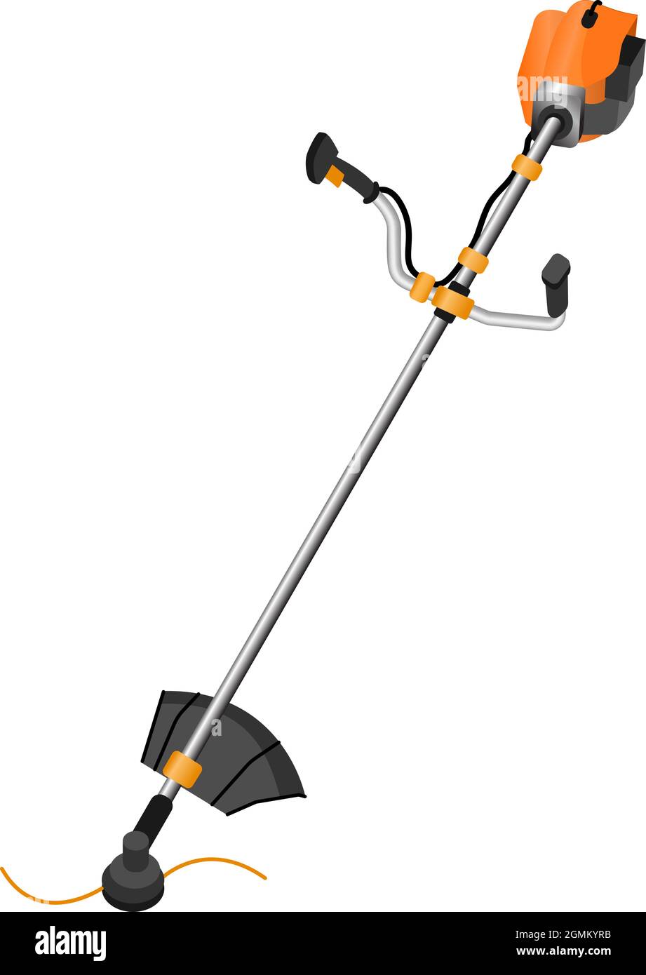 Brushcutter, vector concept, isolated on a white background Stock ...