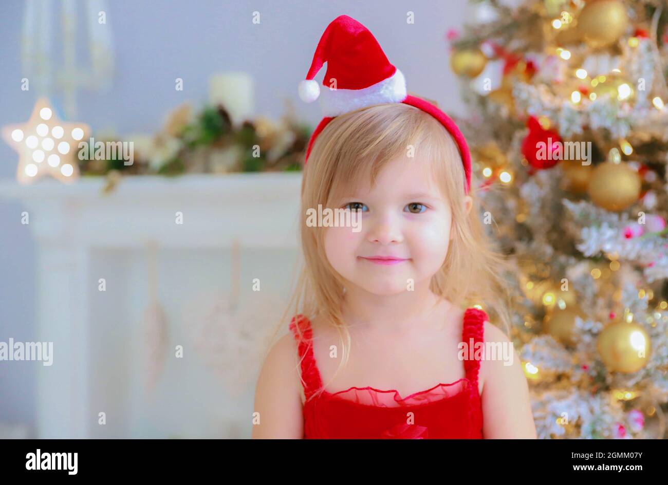 Waiting santa claus happy girl hi-res stock photography and images - Alamy