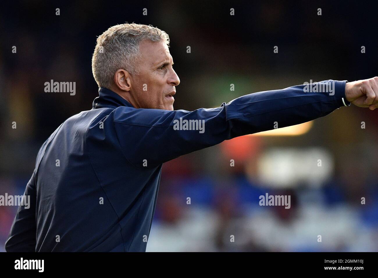 Oldham, UK. 18th Sep, 2021. OLDHAM, UK. SEPT 18TH Keith Curle (Manager ...