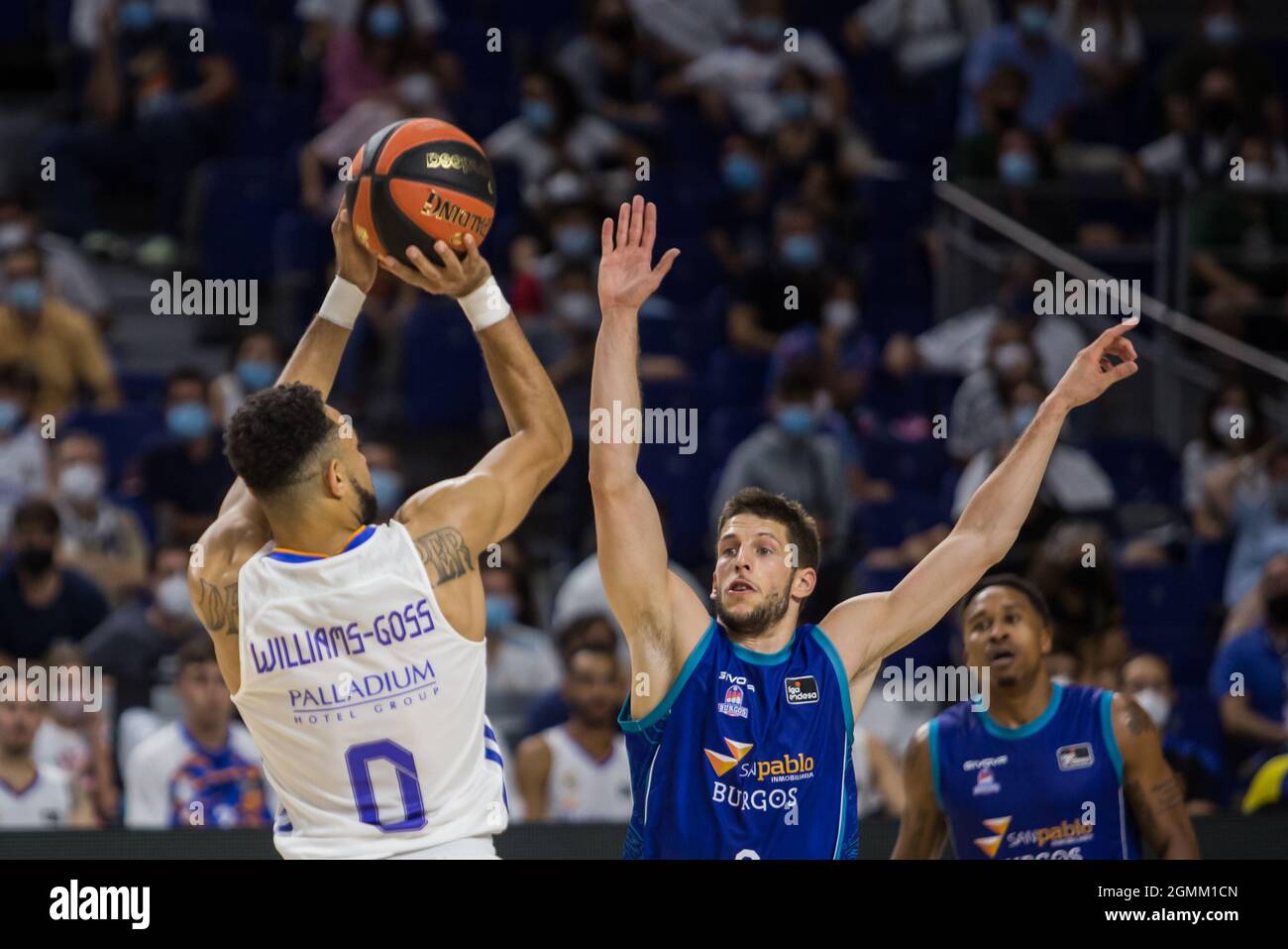 Madrid, Spain. 19th Sep, 2021. Nigel Williams-Goss (L) during Real ...