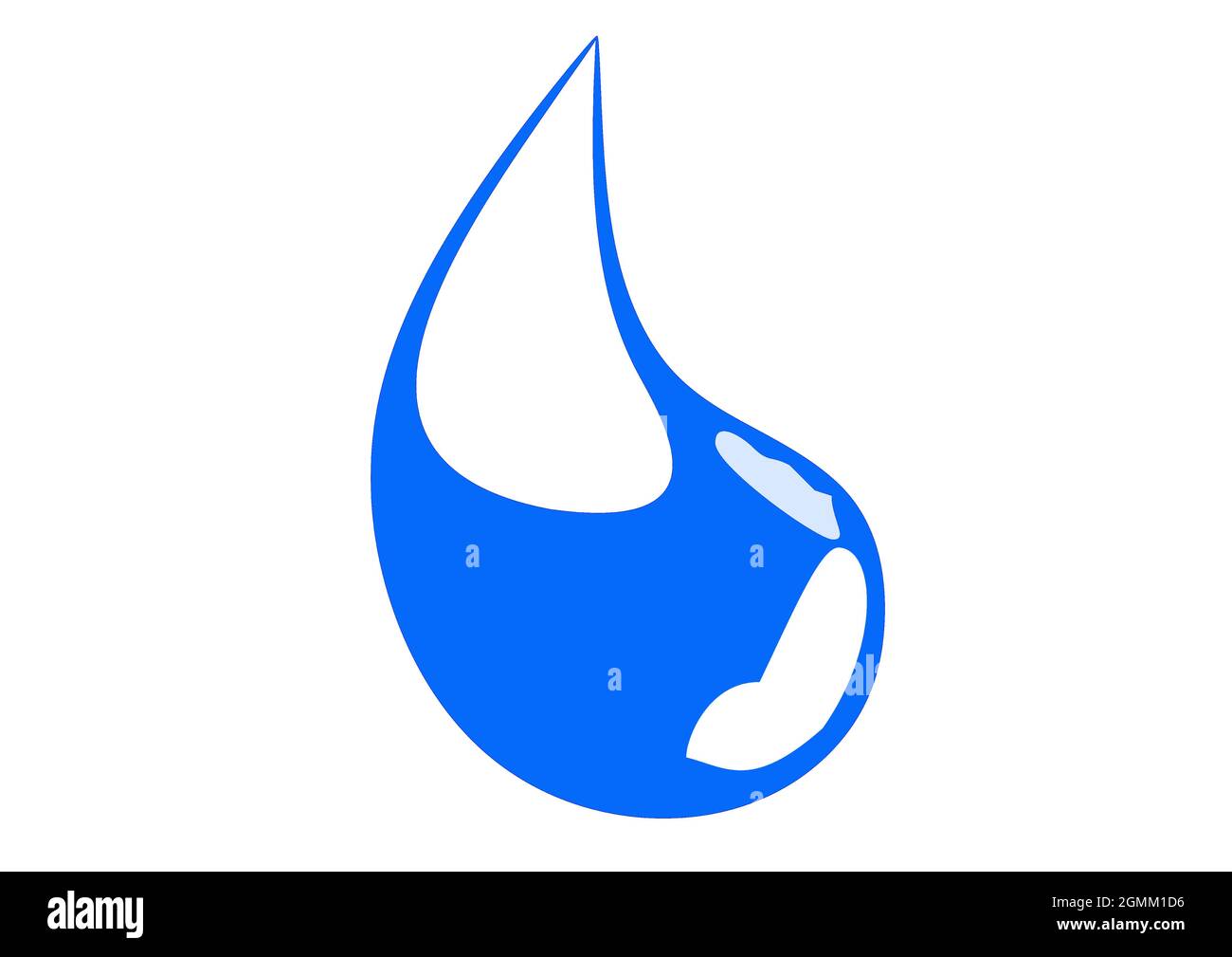 Blue tear or water drop on white background Stock Vector Image & Art ...